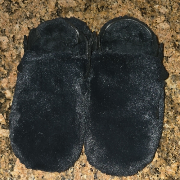 Nike | Shoes | Nike Calm Mule Dark Blue Fuzzy Slippers | Poshmark